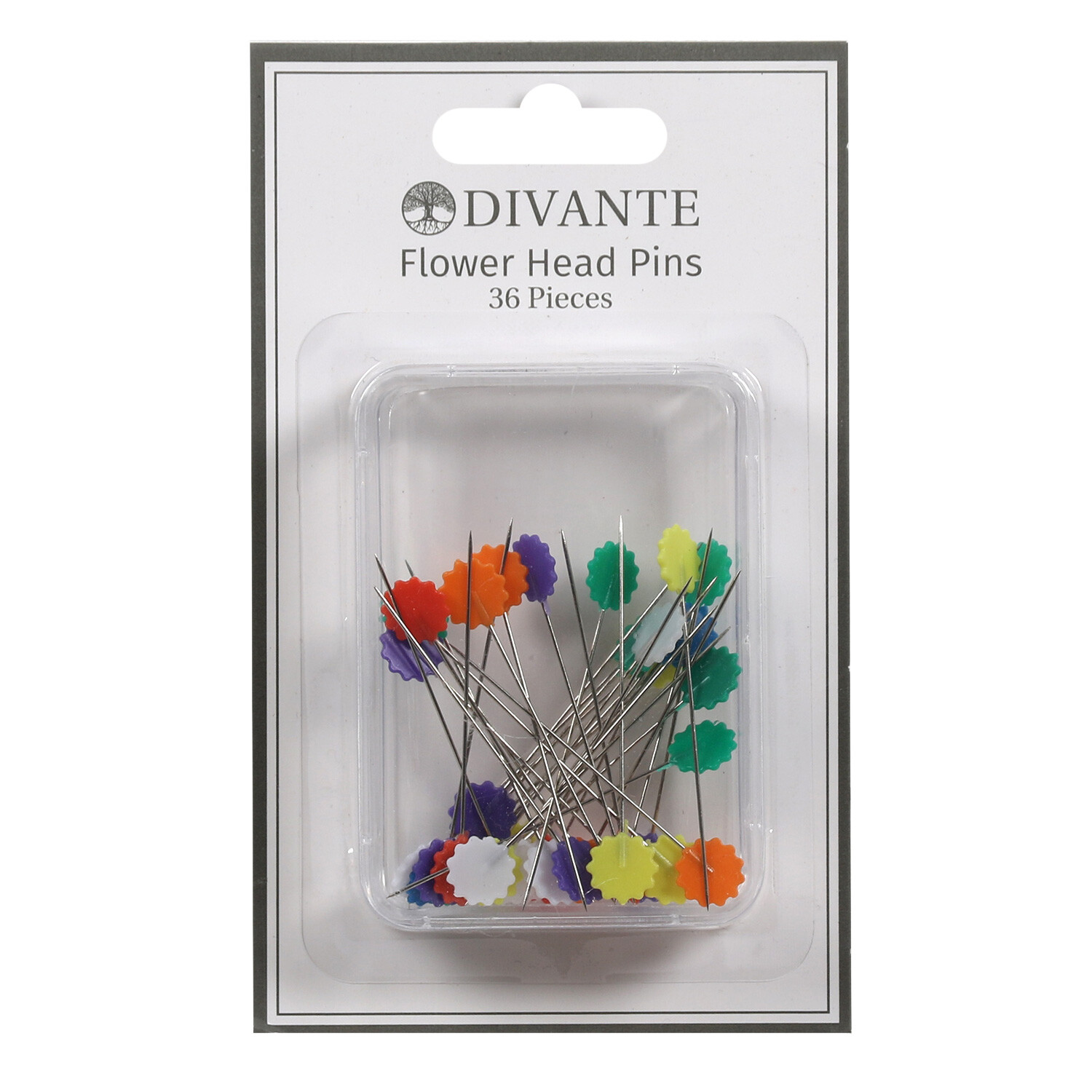 36 Piece Flower Head Pins