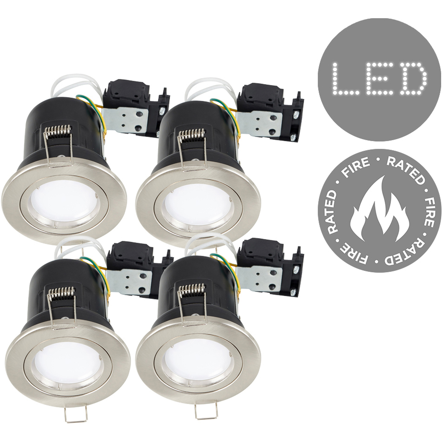 Downlight Twist Fire Rated Ceiling Light Fitting 4 Pack