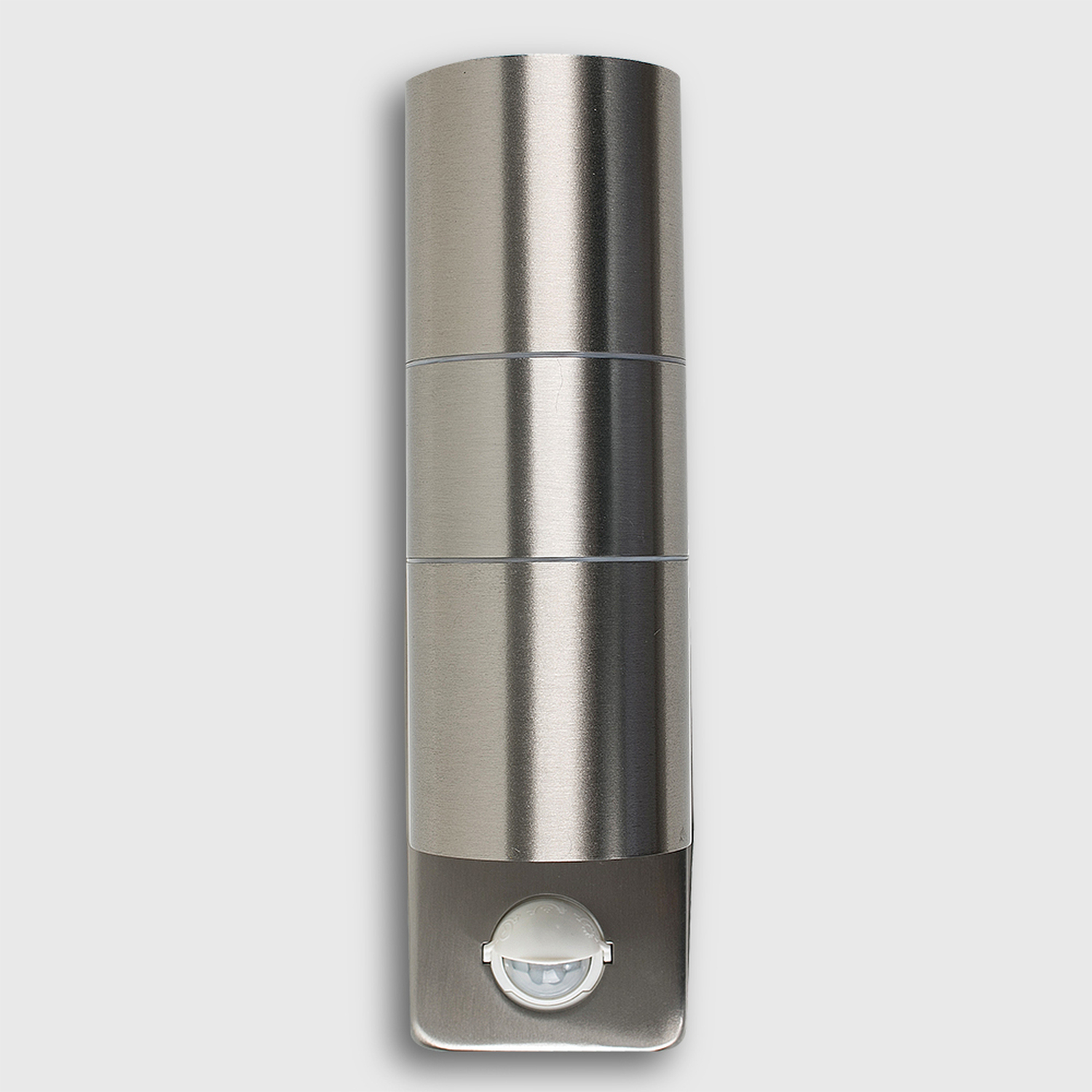 Pair Of Silver Up Down Outdoor PIR Motion Sensor Outdoor Wall Lights