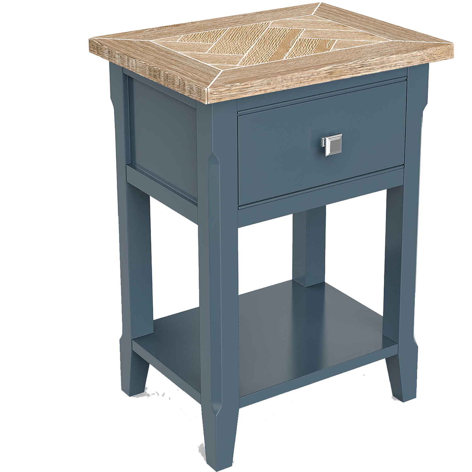 Signature Blue One Drawer Lamp Table