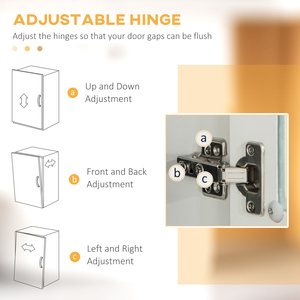 HOMCOM Freestanding Storage Cabinet Kitchen Cupboard