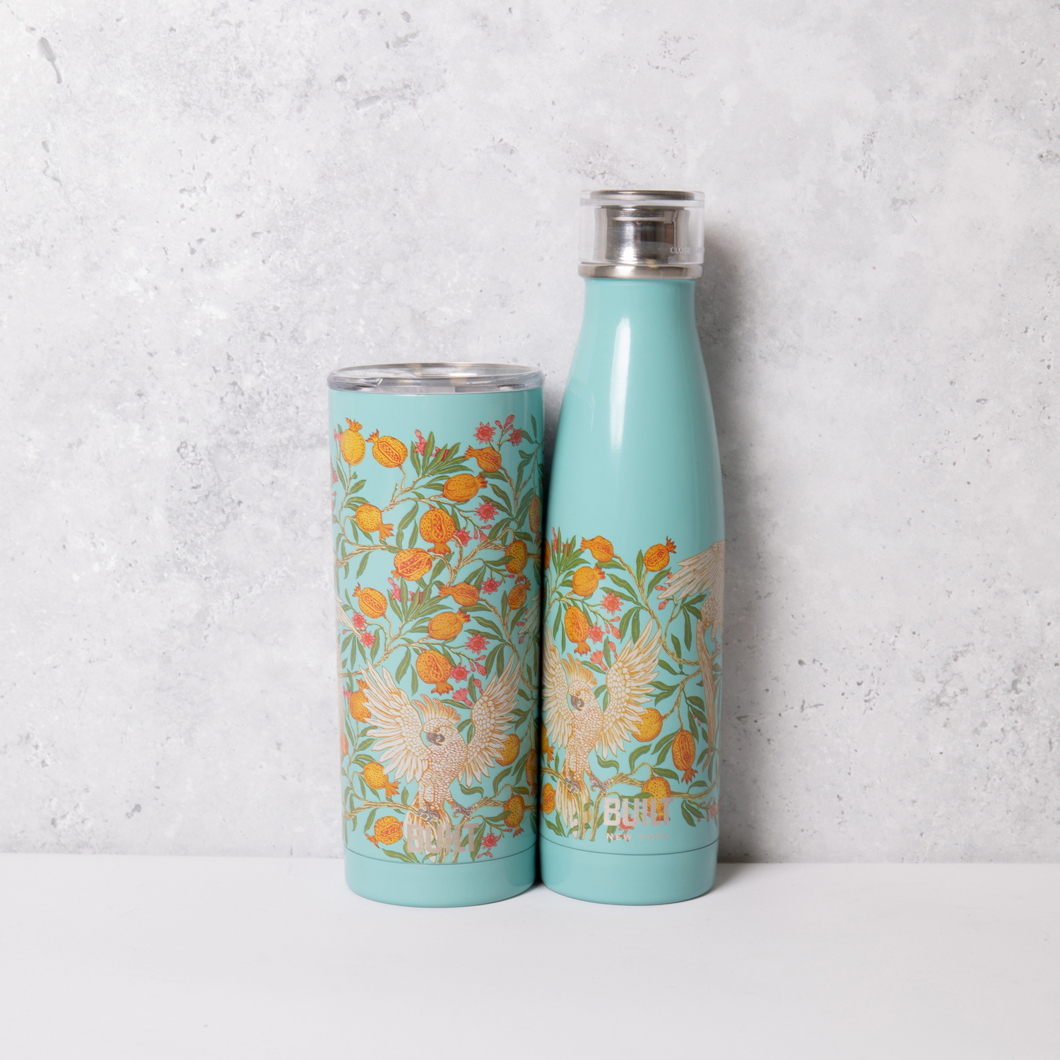 BUILT VA Cockatoo Set 500ml Bottle 590ml Travel Mug