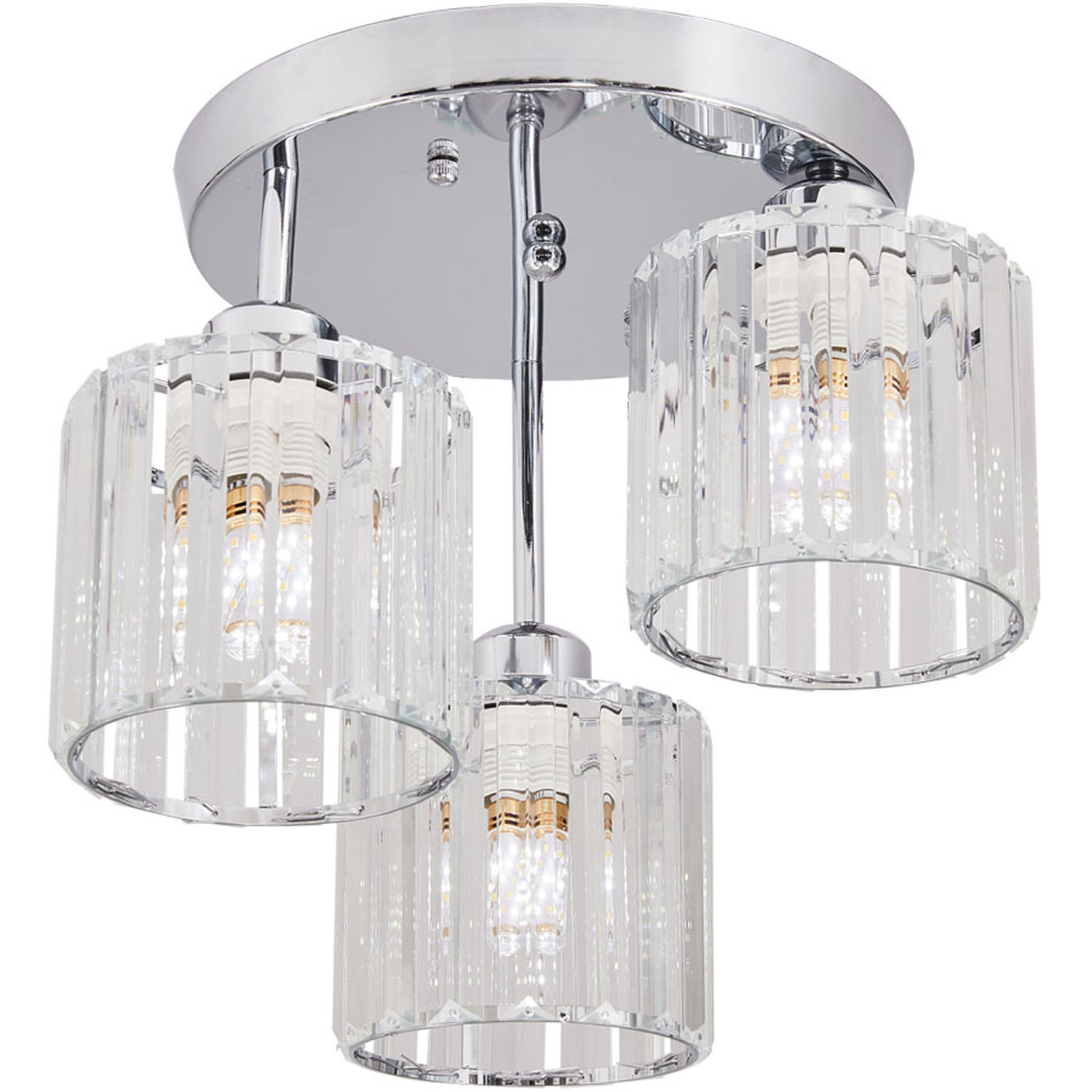 3-Light Chrome Ceiling Light