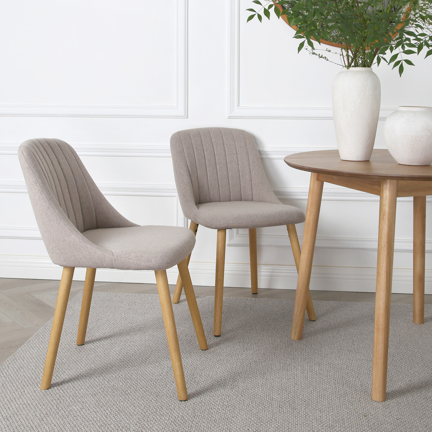 Premium Textured Linen Emilia Dining Chairs