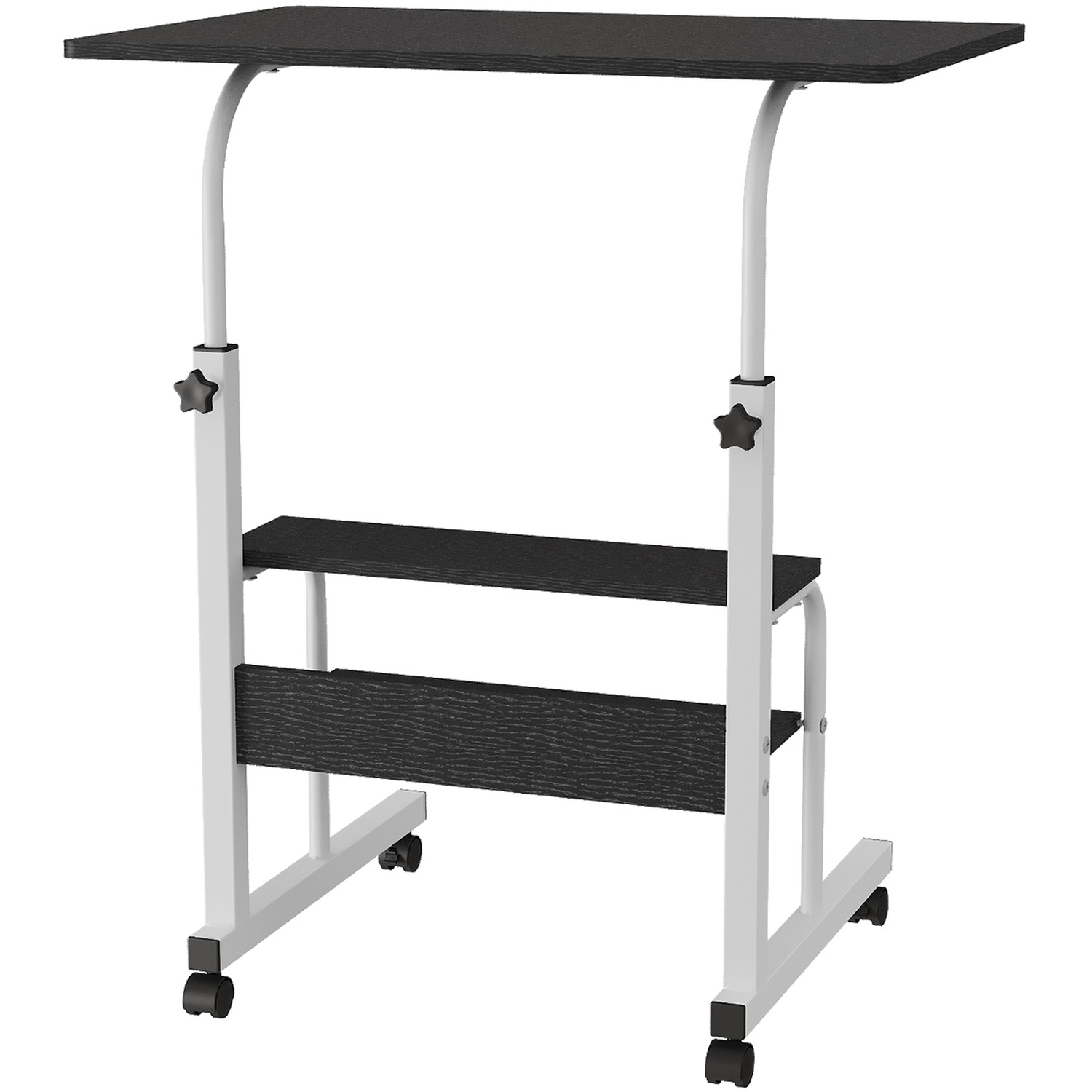 Mobile Bedside Desk with Adjustable Height