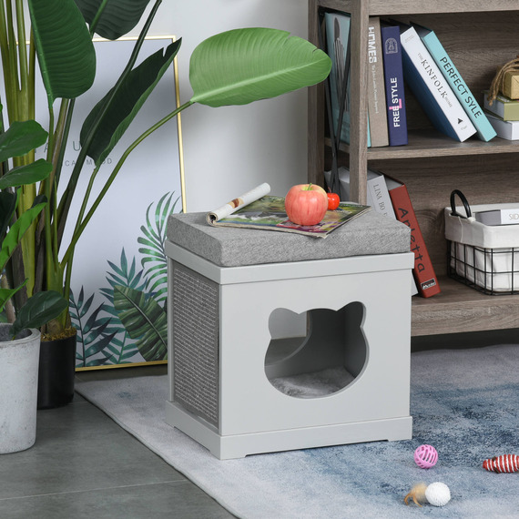 Indoor Cube Cat House Bed Cave for Small Pet