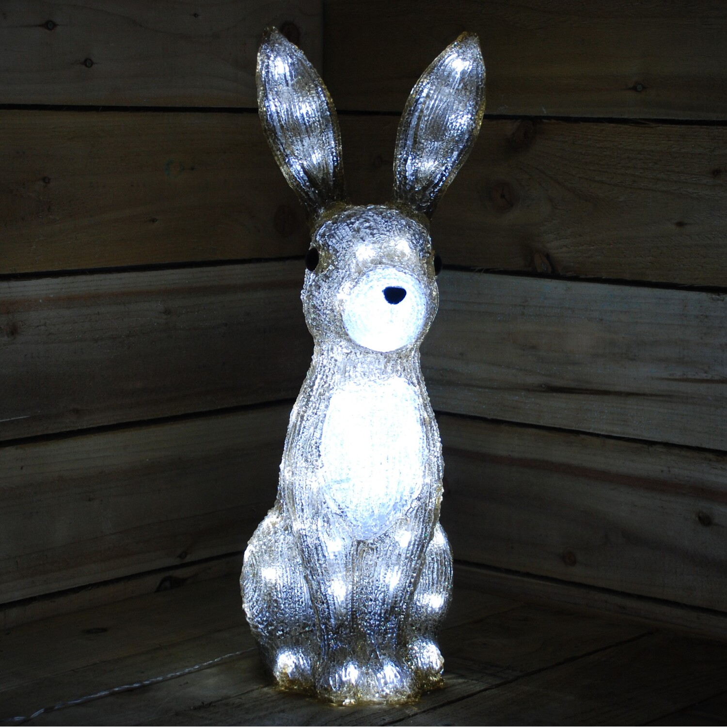 LED The Snowman Acrylic Christmas Hare Figure