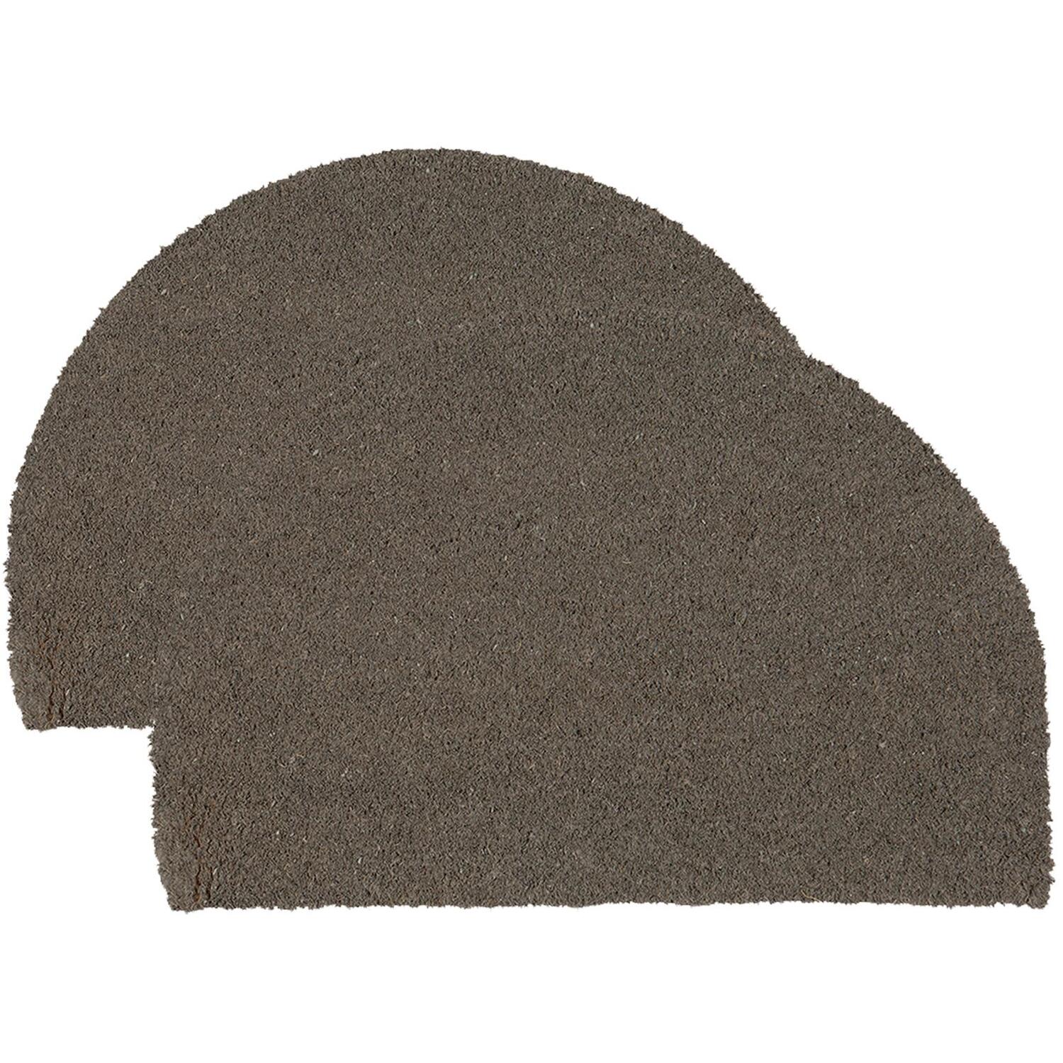 Nicola Spring Coir Half Moon Door Mats - 60 x 40cm - Grey - Pack of 2