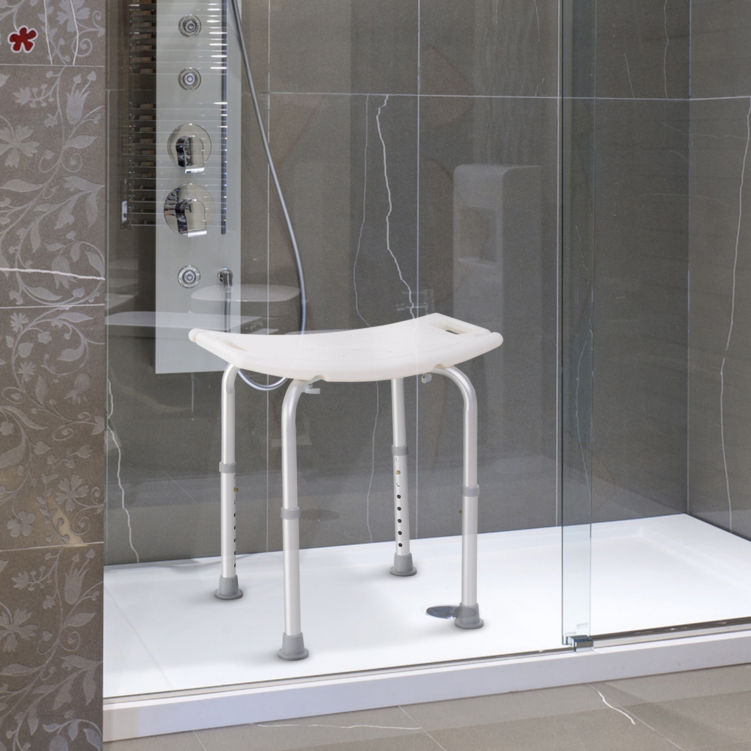 HOMCOM Portable Non Slip Bath Bench