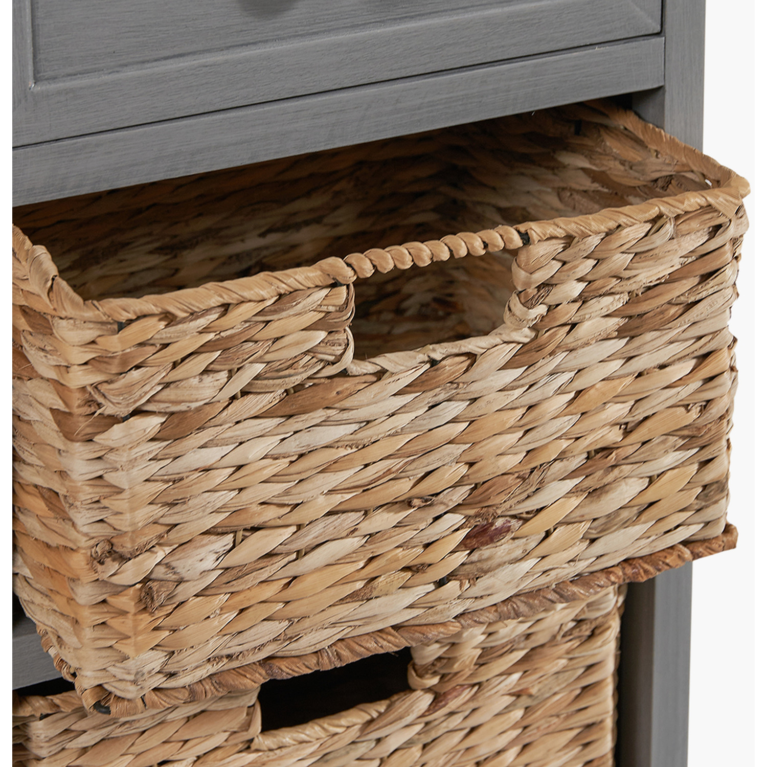 Wooden 2 Drawer 4 Basket Unit