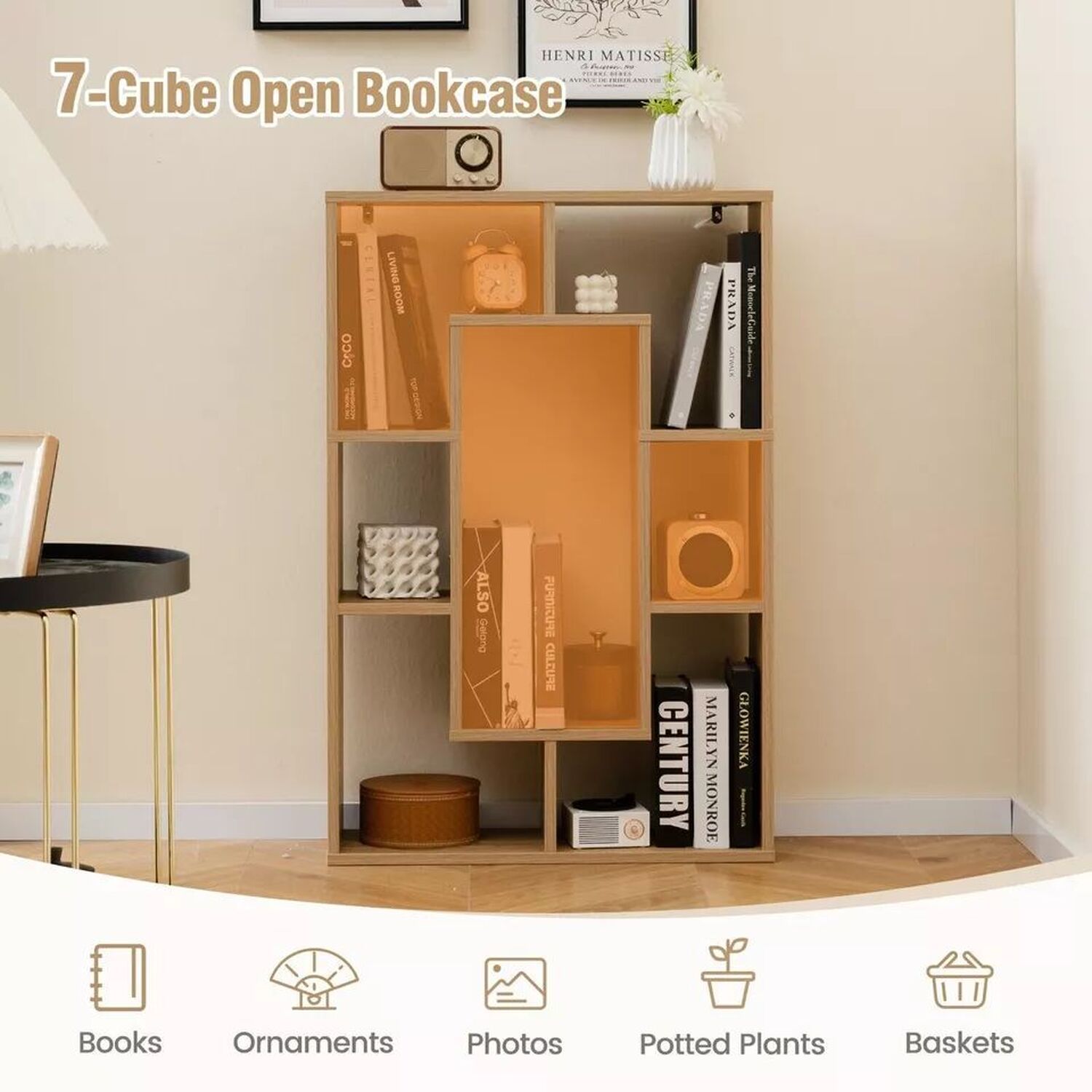 7 Cube Geomeric Bookcase