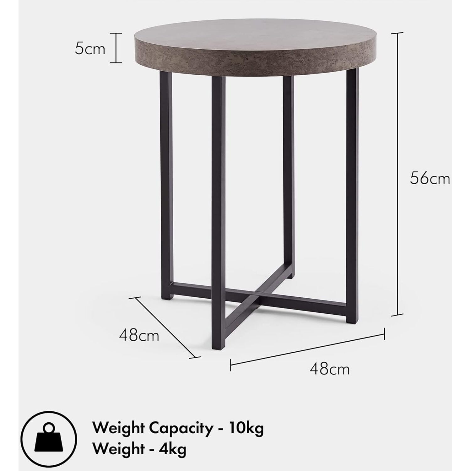 Circular Side Table for Living Room