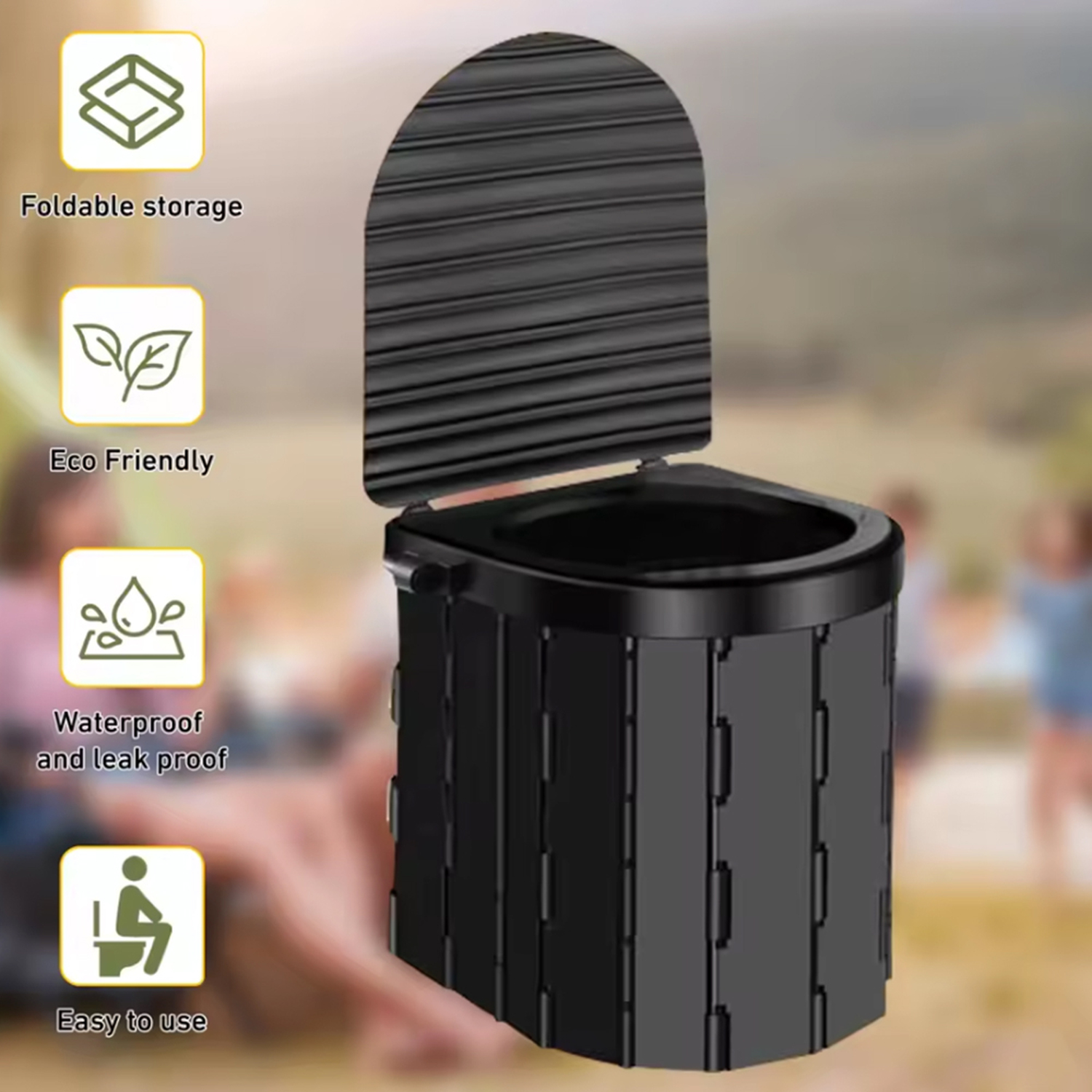 Folding Portable Outdoor Camping Travel Toilet
