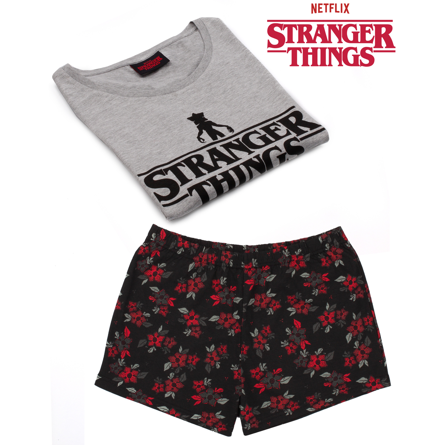 Stranger Things Womens Short Sleeve Short Leg Pyjama Set