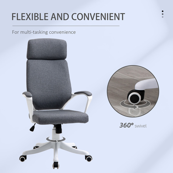 High Back Swivel Office Chair with Lumbar Back Support, Adjustable Height
