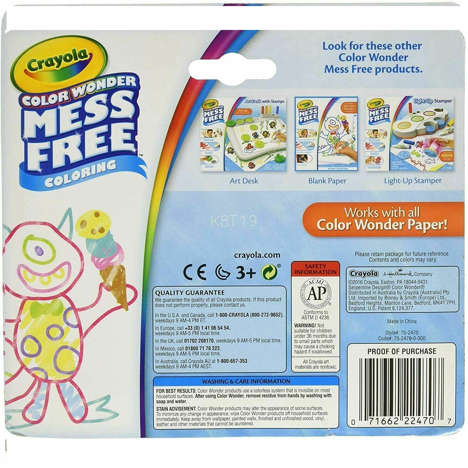 Crayola Color Wonder Markers, Mess Free Pastel Mini Markers 10 Pack