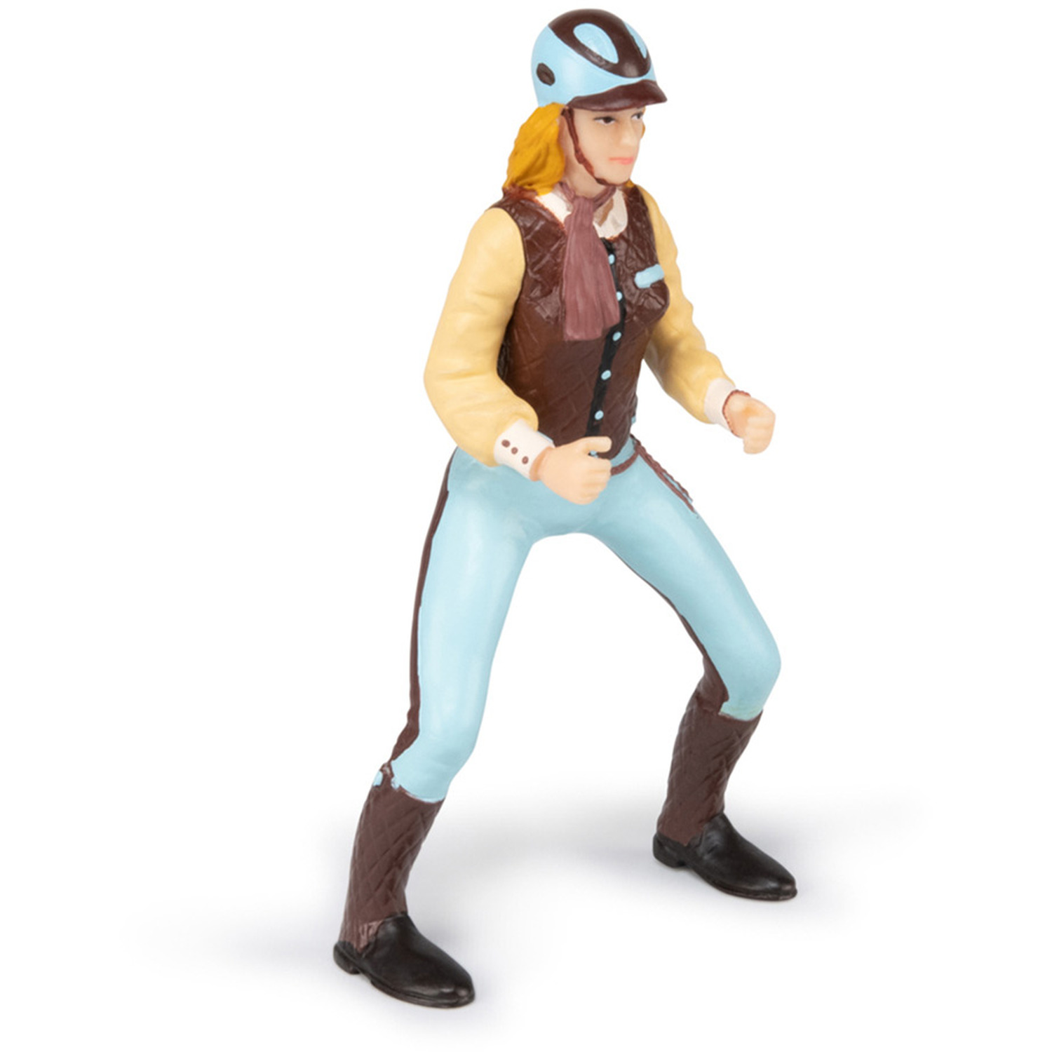 PAPO Horses and Ponies Blue Trendy Rider Toy Figure