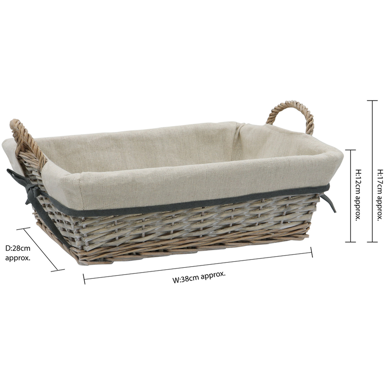 Arianna Rectangular Willow Storage Basket