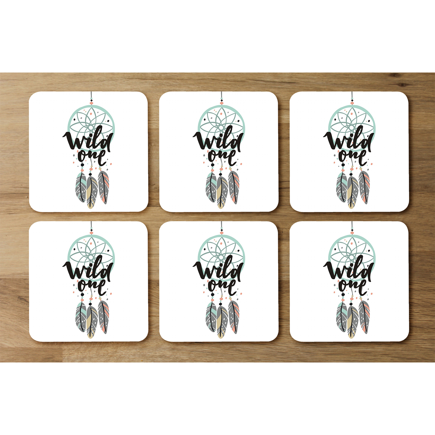 Cute Print In Boho Style Coaster