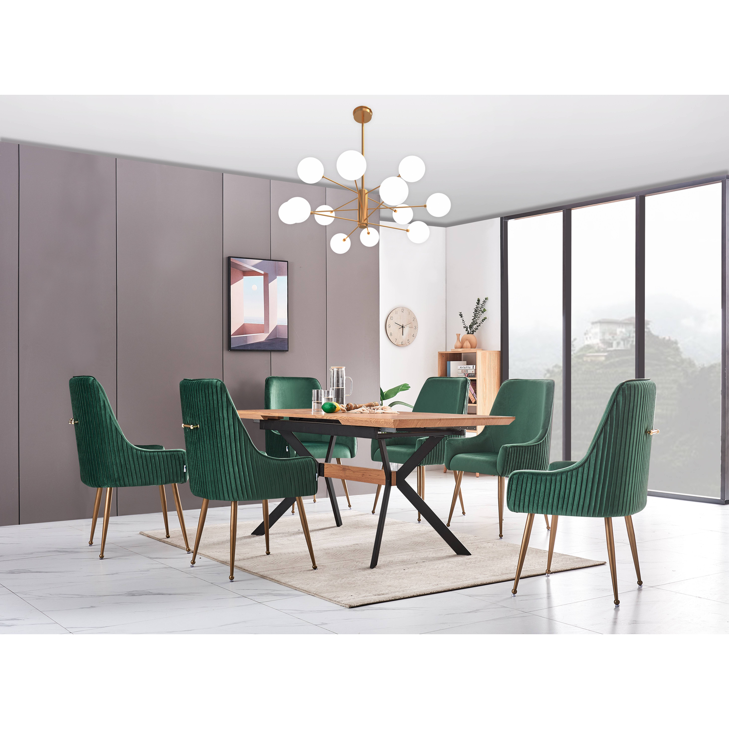 Soho Blaze LUX Dining Set Includes a Table and 6 Chairs