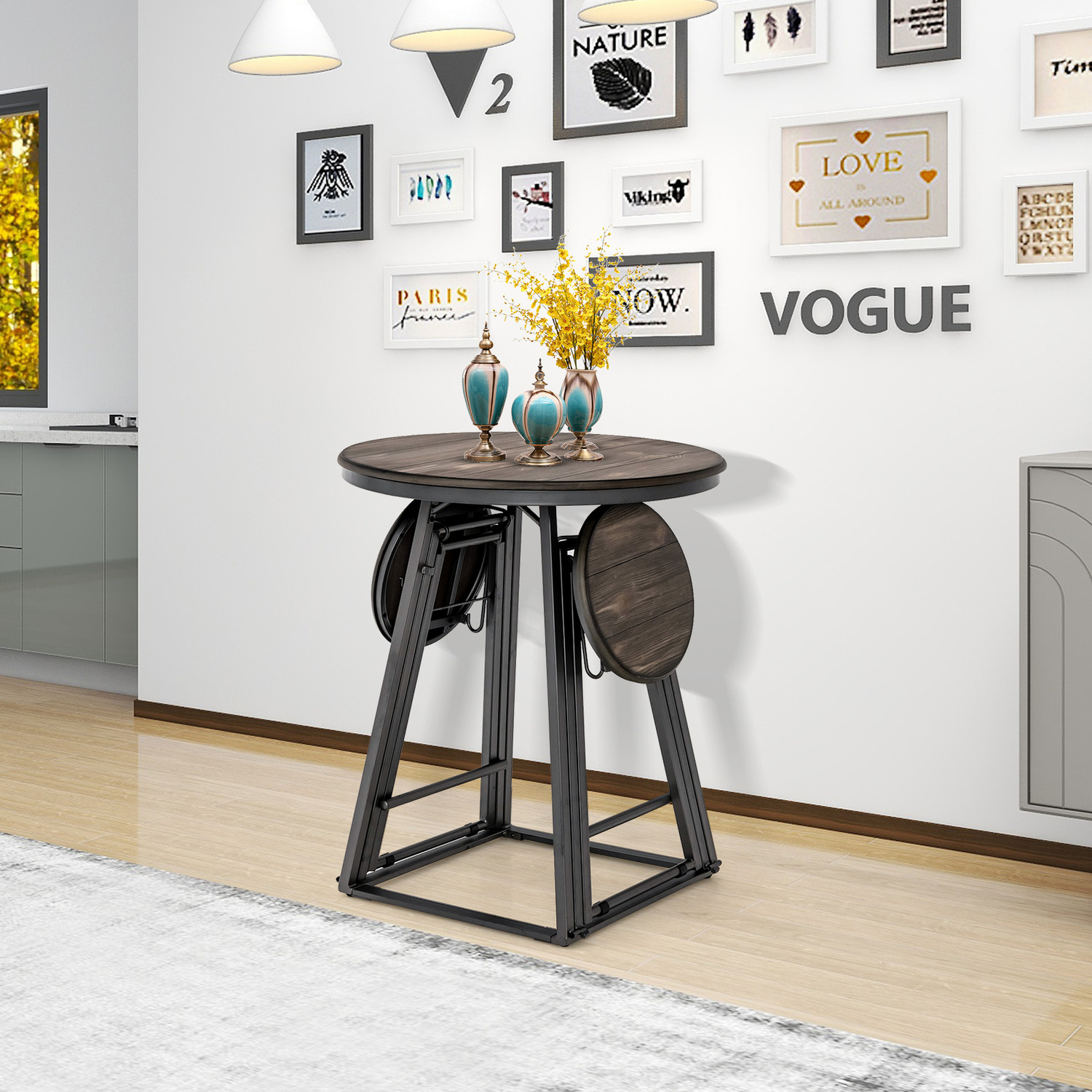 3-Piece Round Table and Stool Set