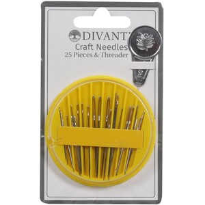 Pack of 25 Craft Needles with Threader