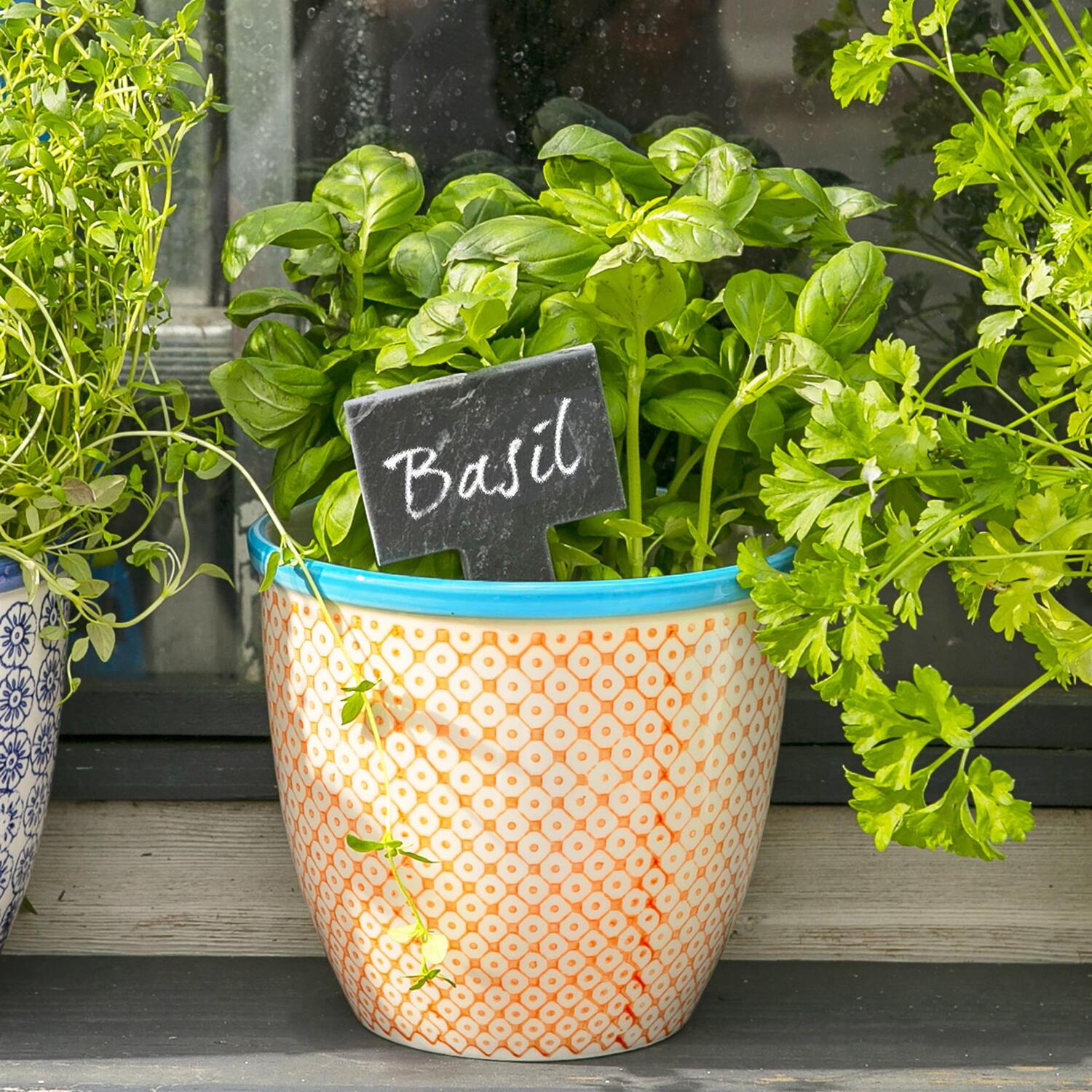14cm Hand-Printed Plant Pot Pack of 2