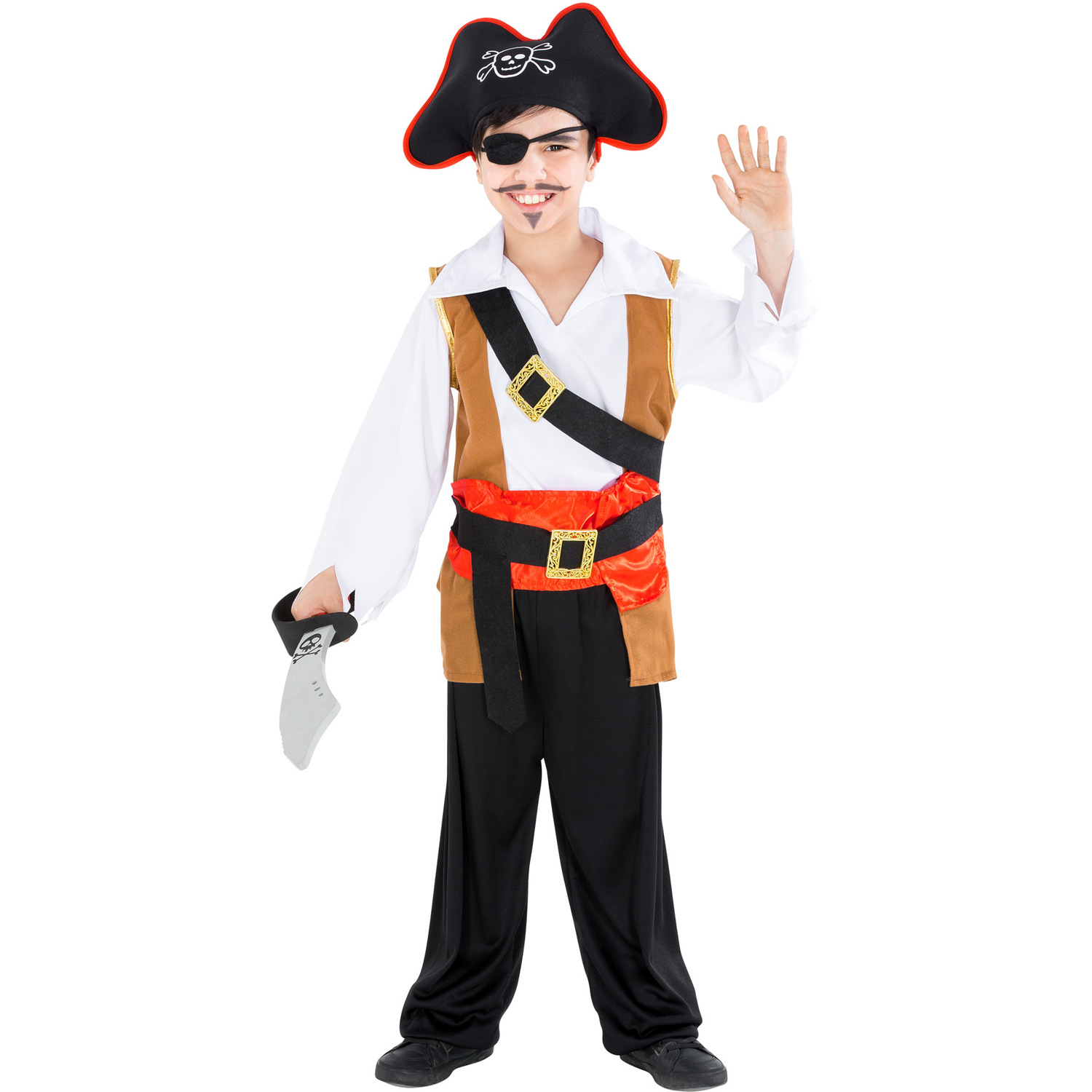 Boy'S Captain One-Eyed Oli Costume