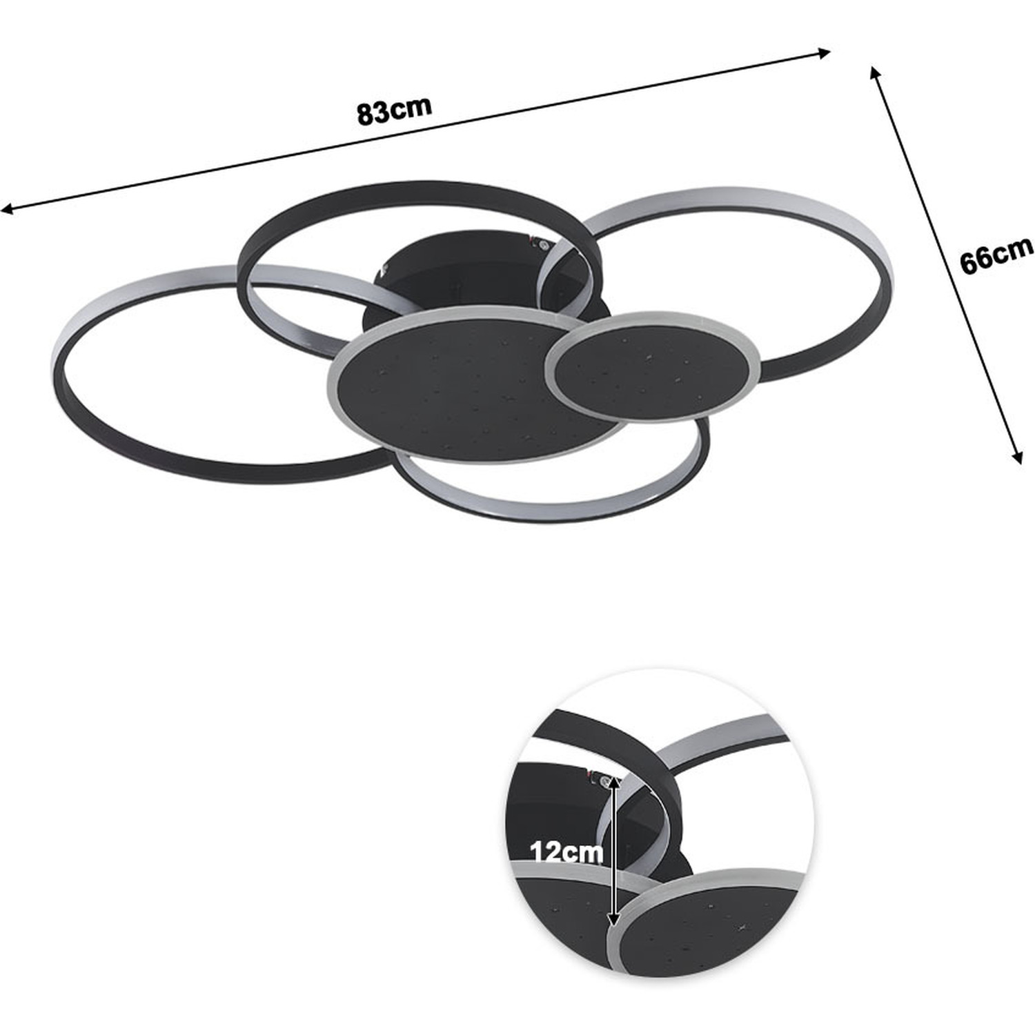 Multi-Rings Design LED Ceiling Light