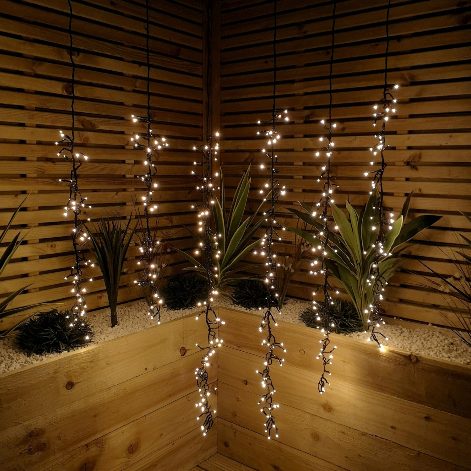 Set of Drop Tree Multi Action Christmas Cluster Brights with LEDs