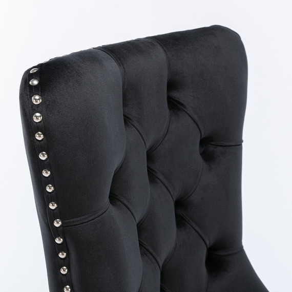Selma Velvet Tufted Dining Chairs with Knocker Back