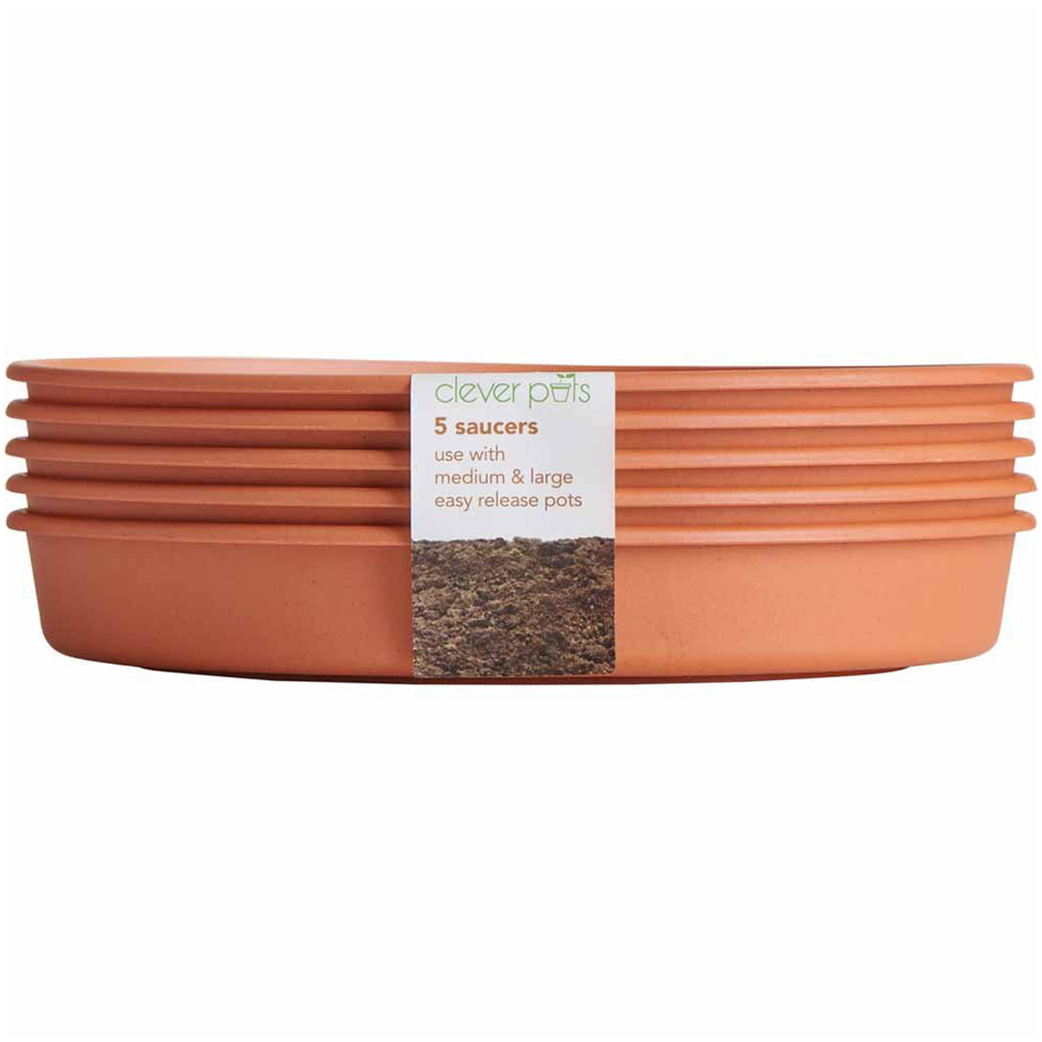 Pack of 5 Medium to Large Easy Release Saucers