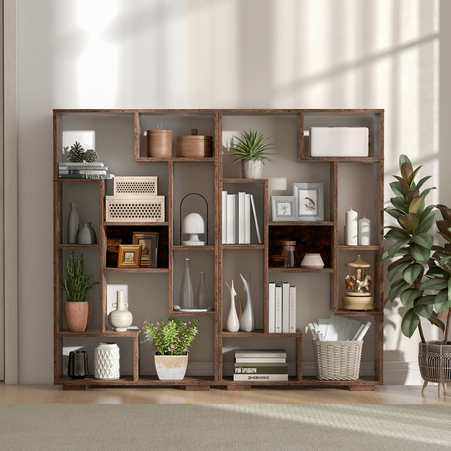 Modern Geometric Bookcase