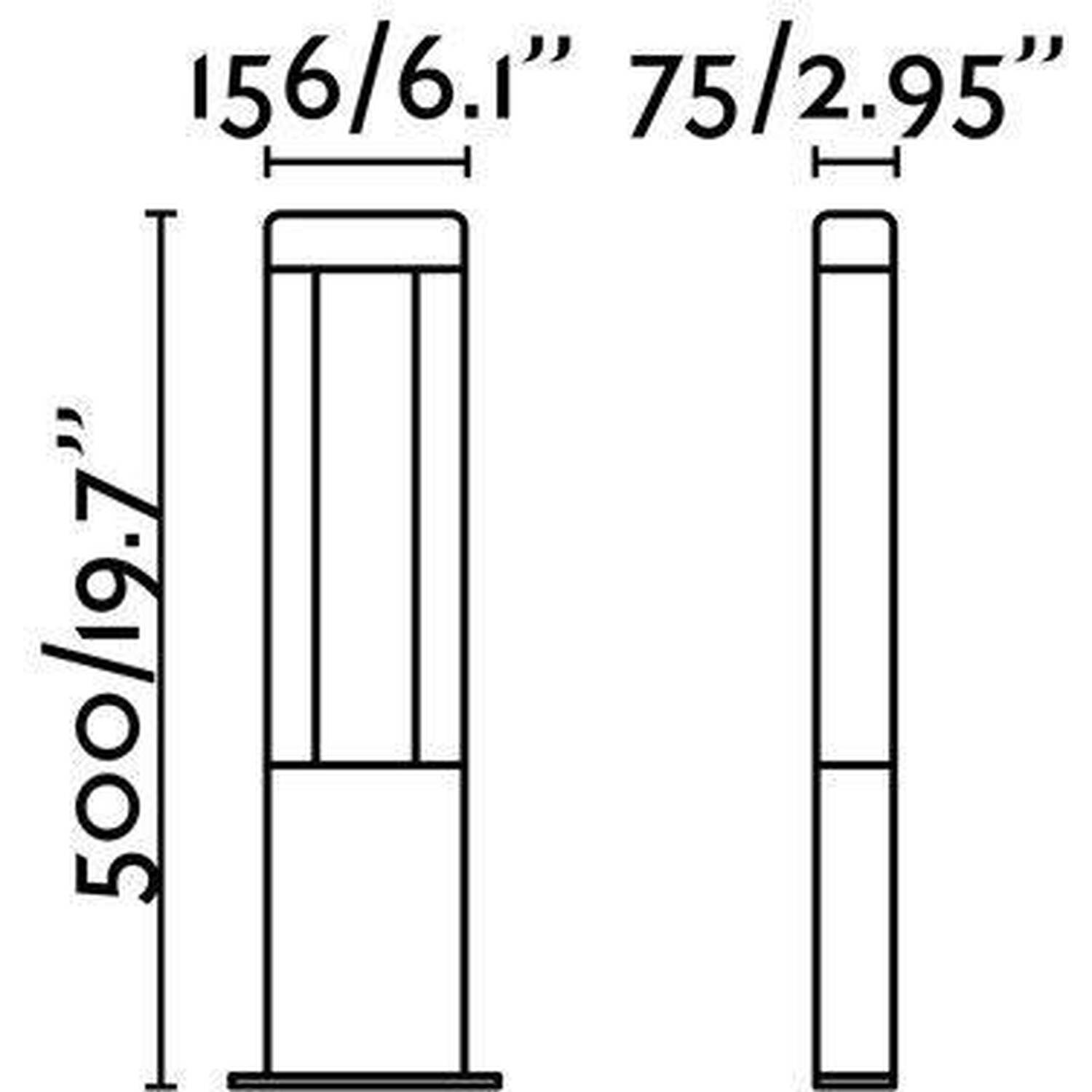 Nanda LED Outdoor Short Bollard Light