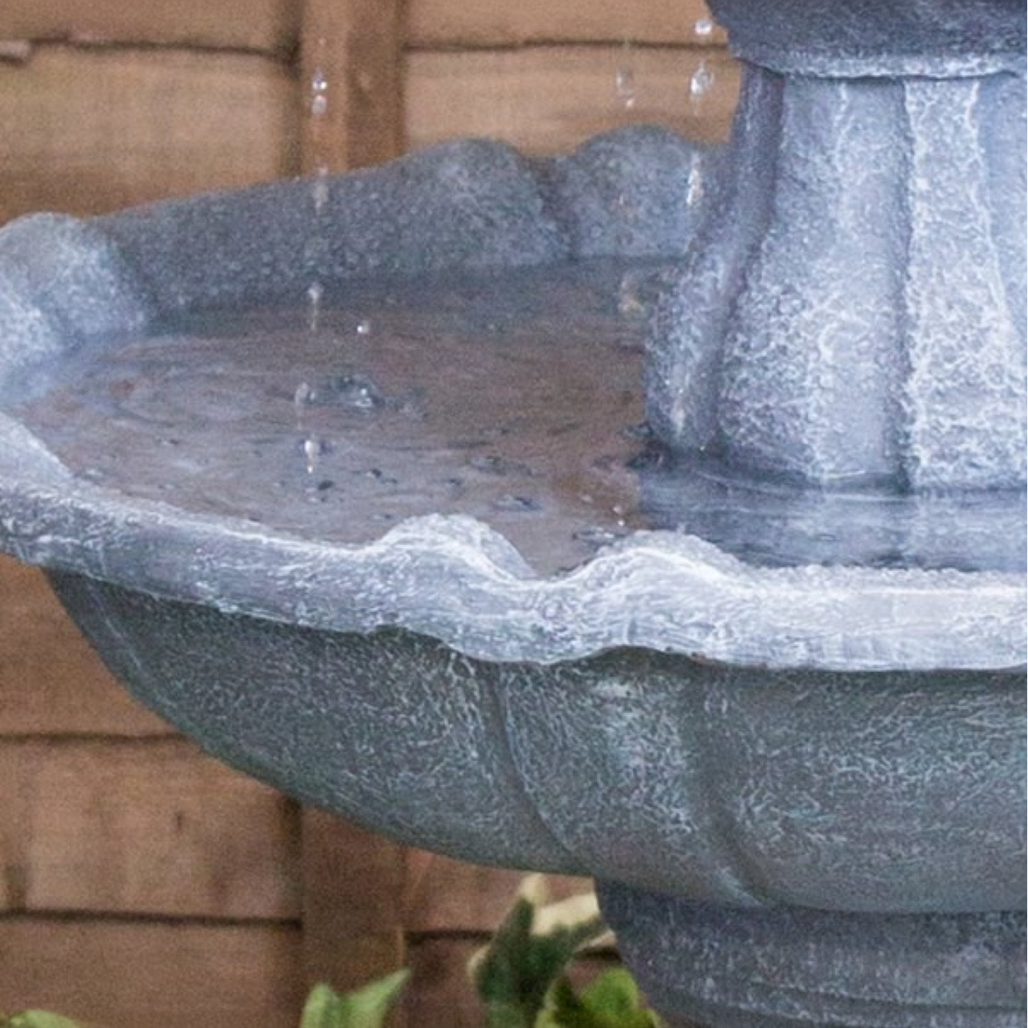 Primrose 92cm Grey Imperial Tiered Solar Powered Water Feature with LED ...