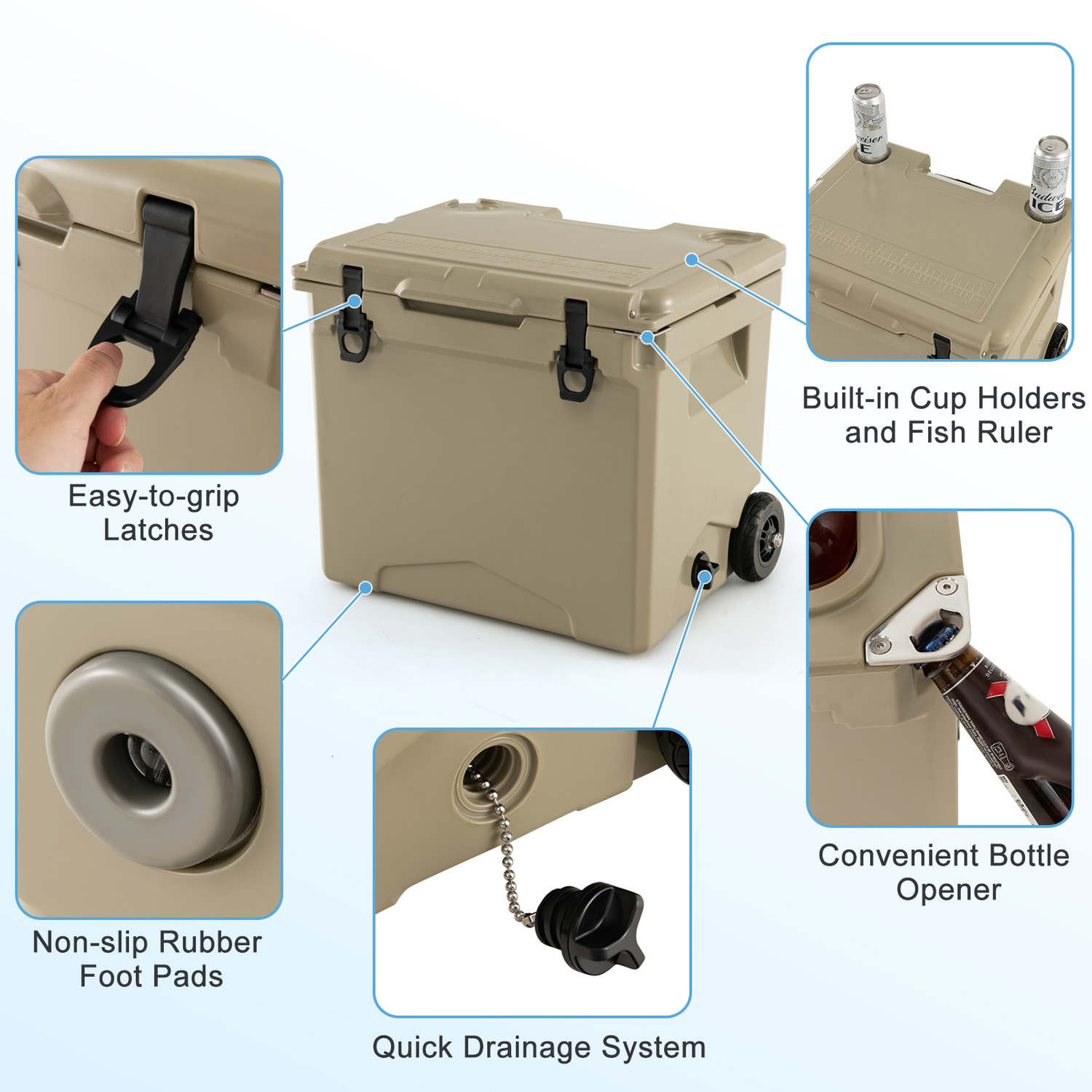 Mobile Ice Chest Box with Wheels
