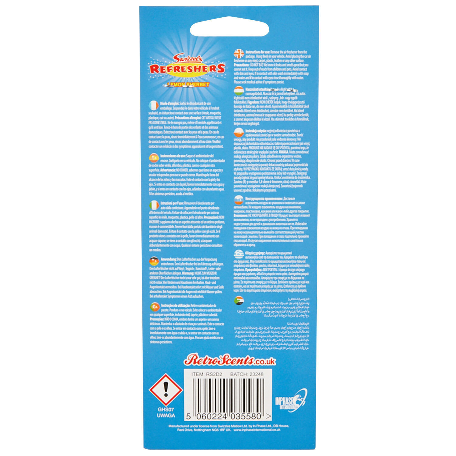 Refreshers Lemon Car Air Freshener