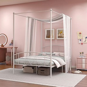 Double Size Metal Canopy Bed Frame 4FT6