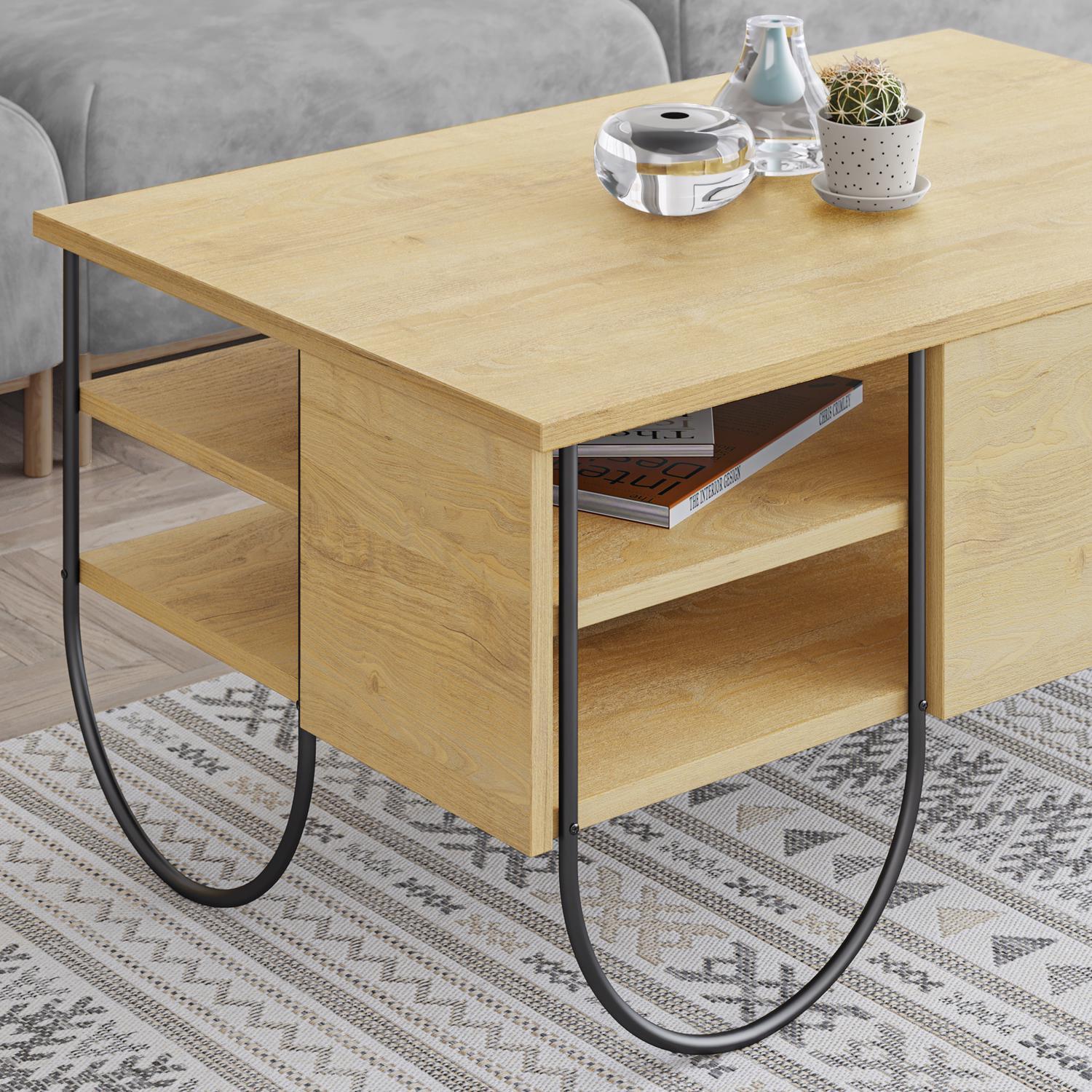 FWStyle 3 Tier Coffee Storage Table Scratch Resistant