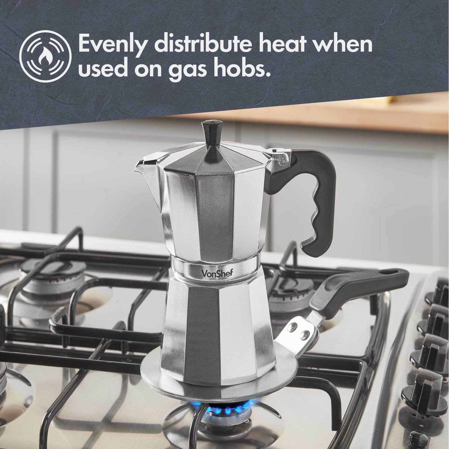 Induction Hob Converter Plate for Coffee Pots