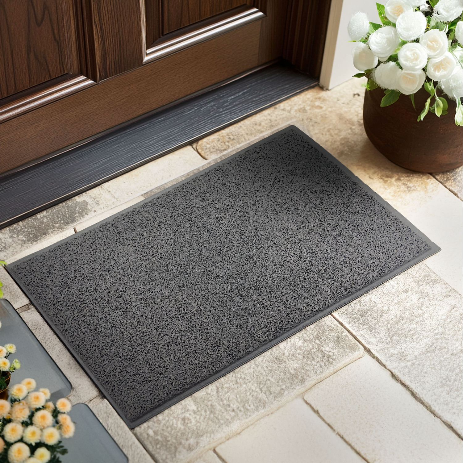 Dark Grey Indoor PVC Spaghetti Doormat