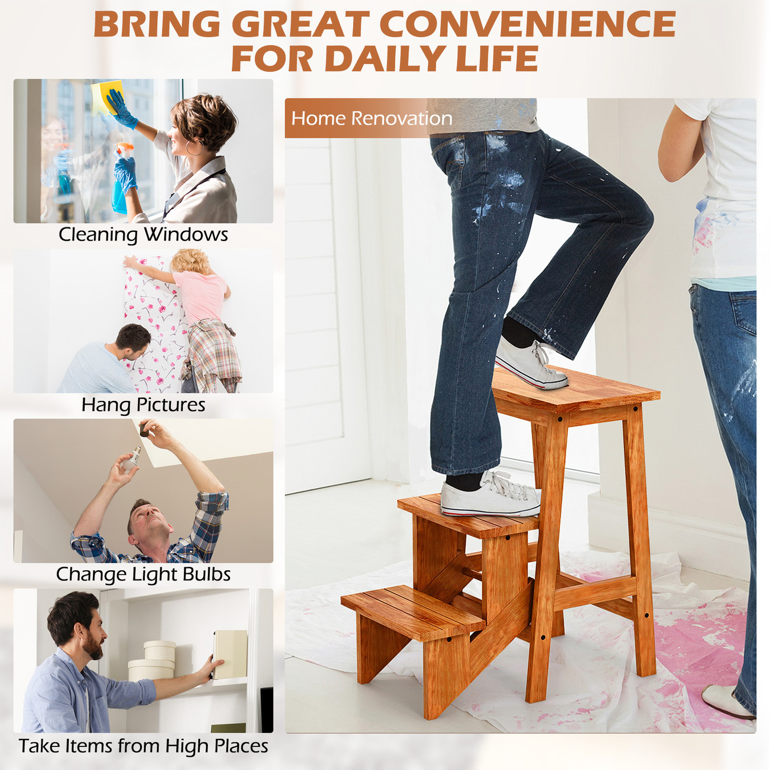 3-Tier Folding Step Stool