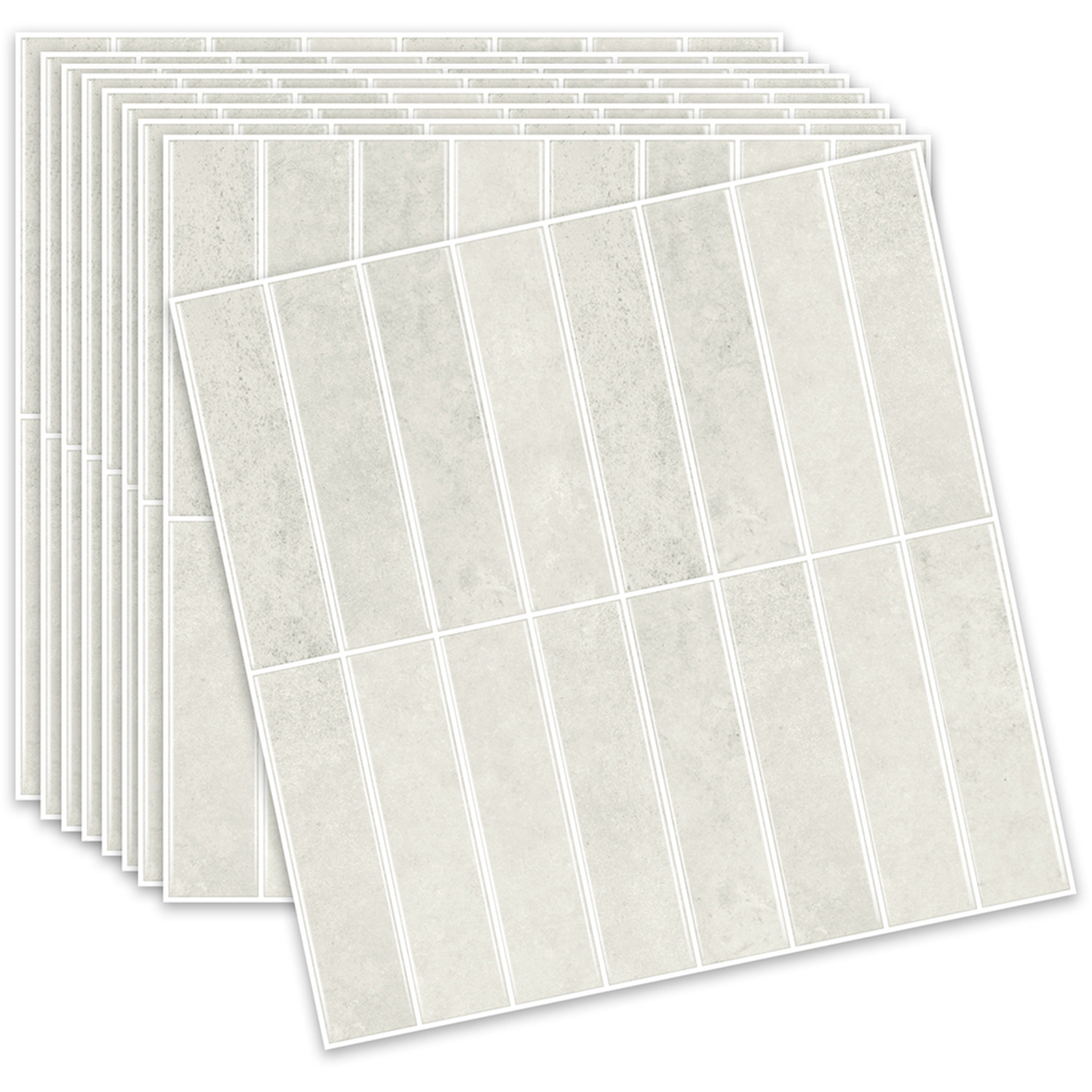 Livingandhome Set of 10 Self-Adhesive Wall Tile Stickers