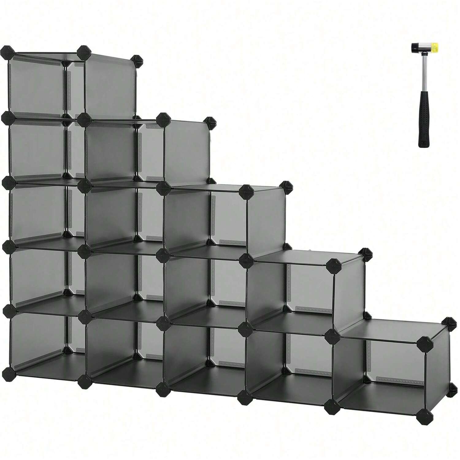 SONGMICS Stackable Shoe Rack Modular Storage Unit