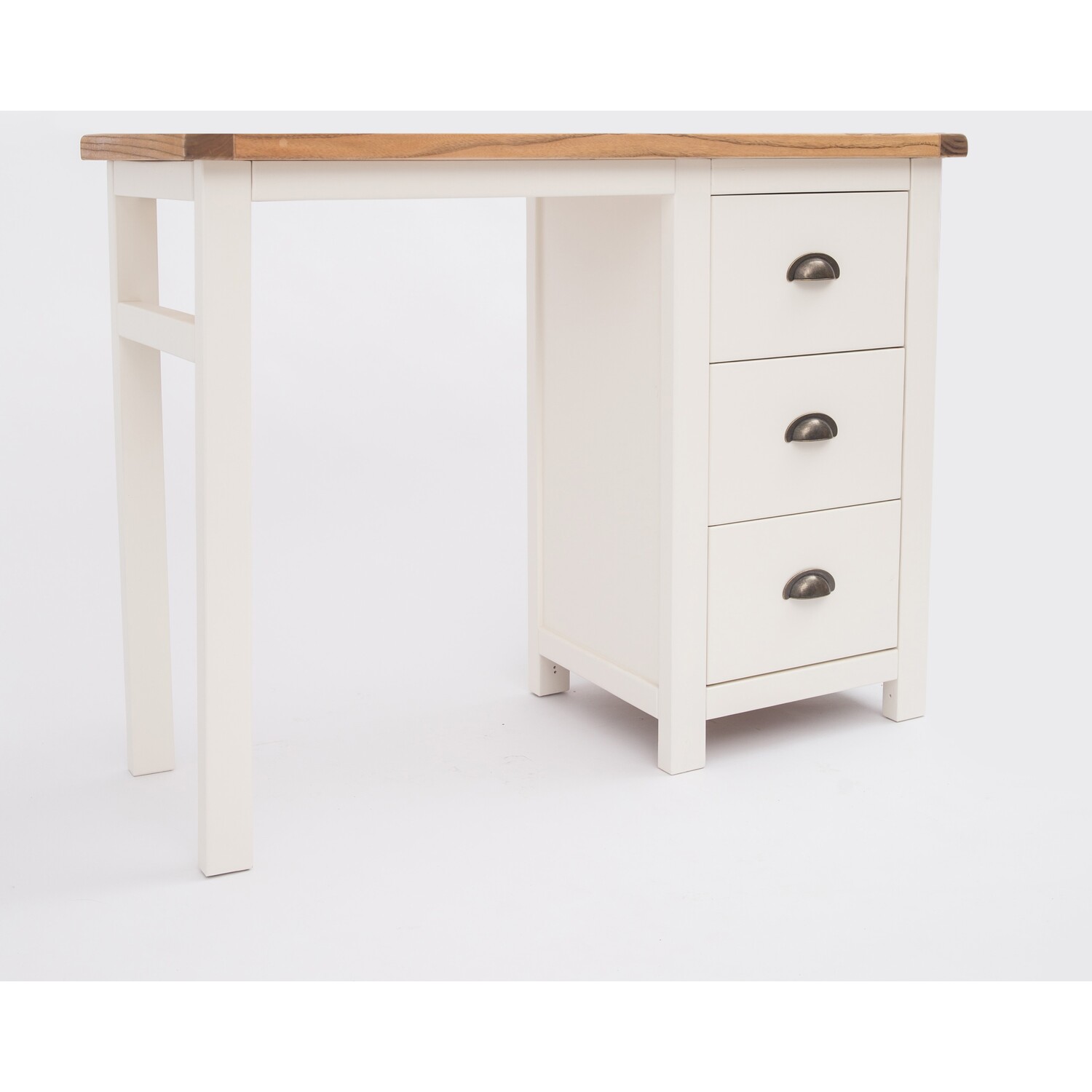 Lovere 3 Drawer Dressing Table - Satin Chrome Handle