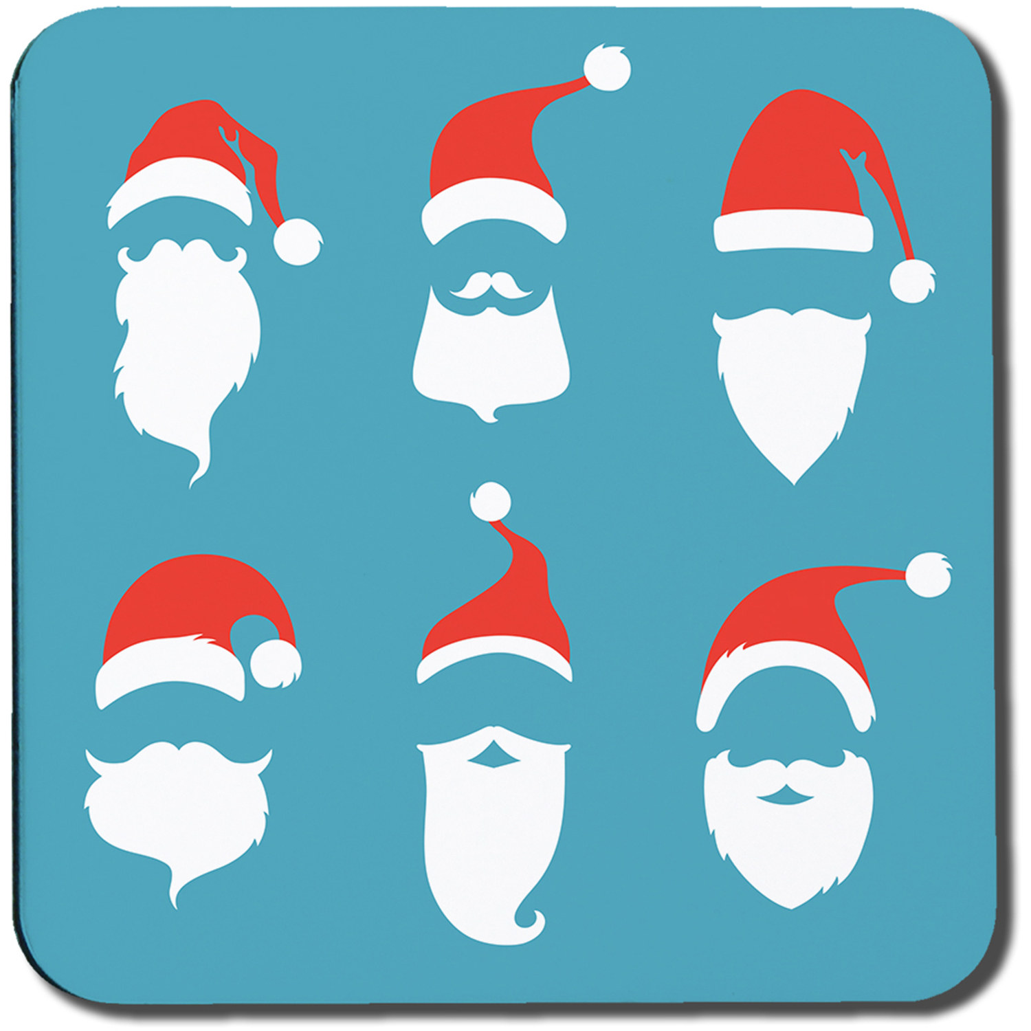 Santa Hats Dining Placemat Coaster Set