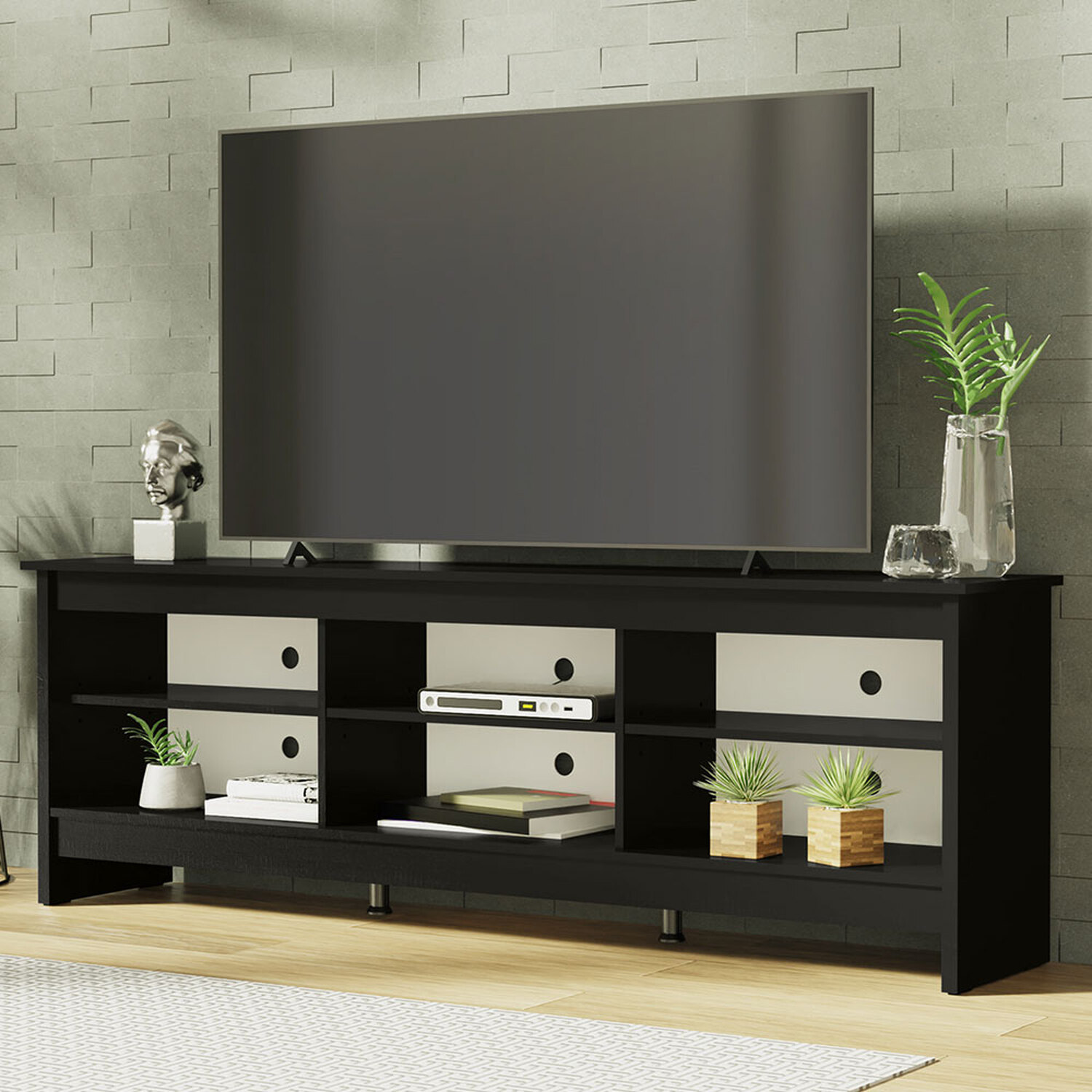 Madesa TV Stand with 6 Shelves