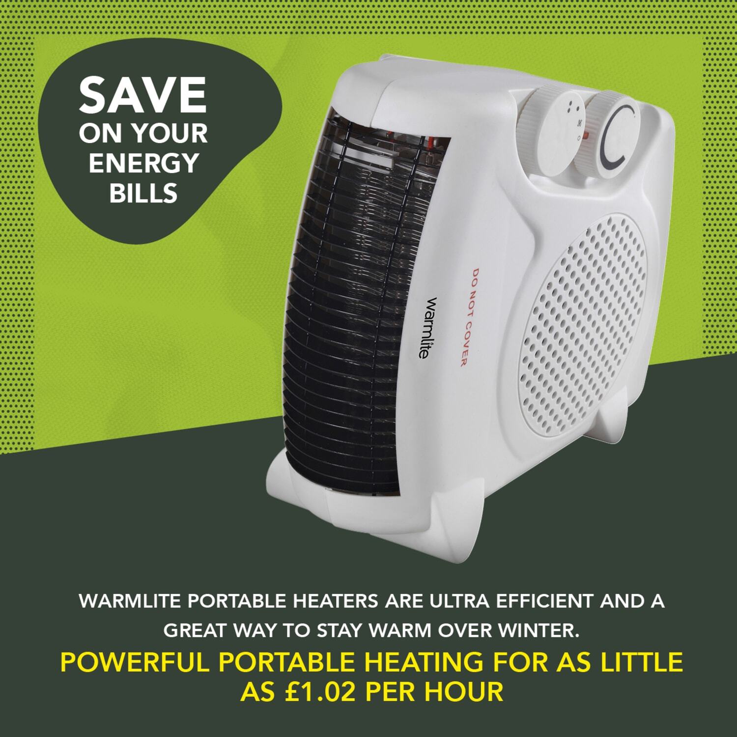 2000W Fan Heater Thermo Control