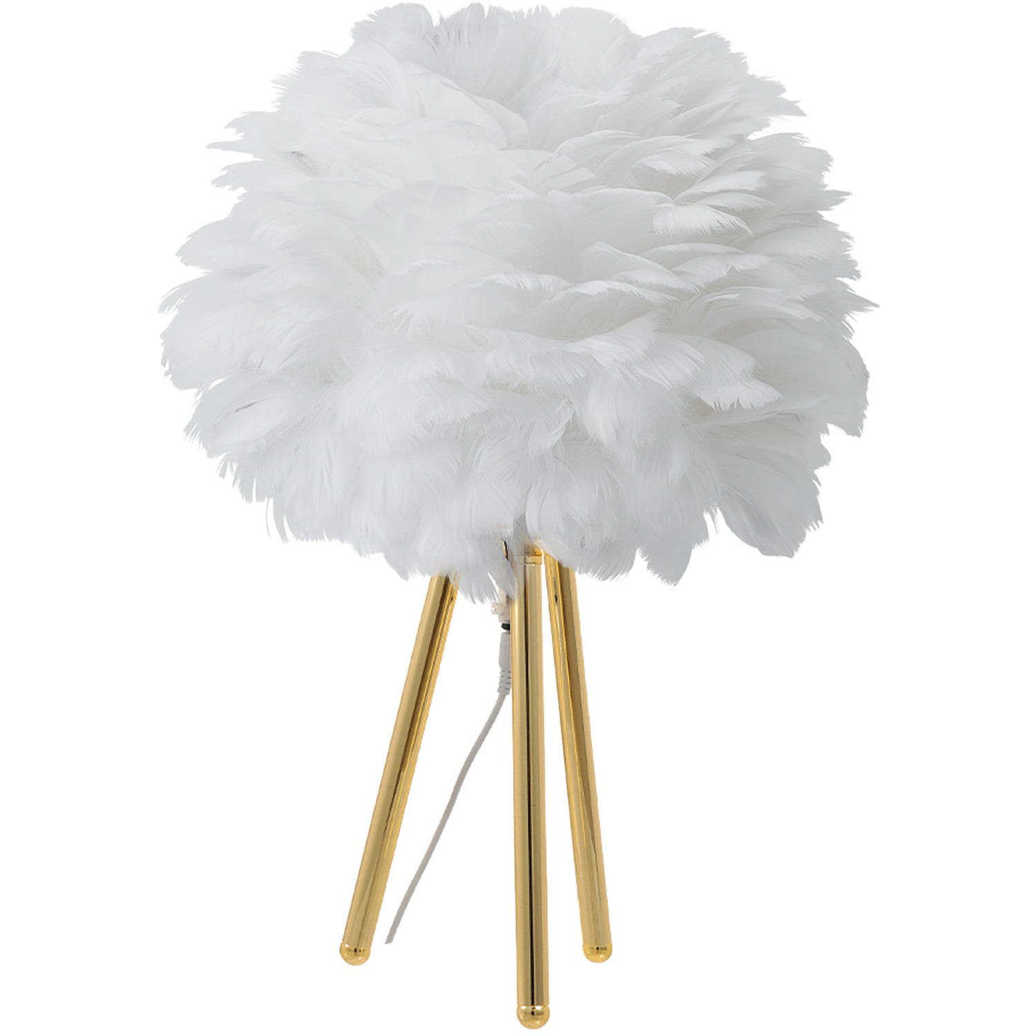 Tripod Feather Table Lamp