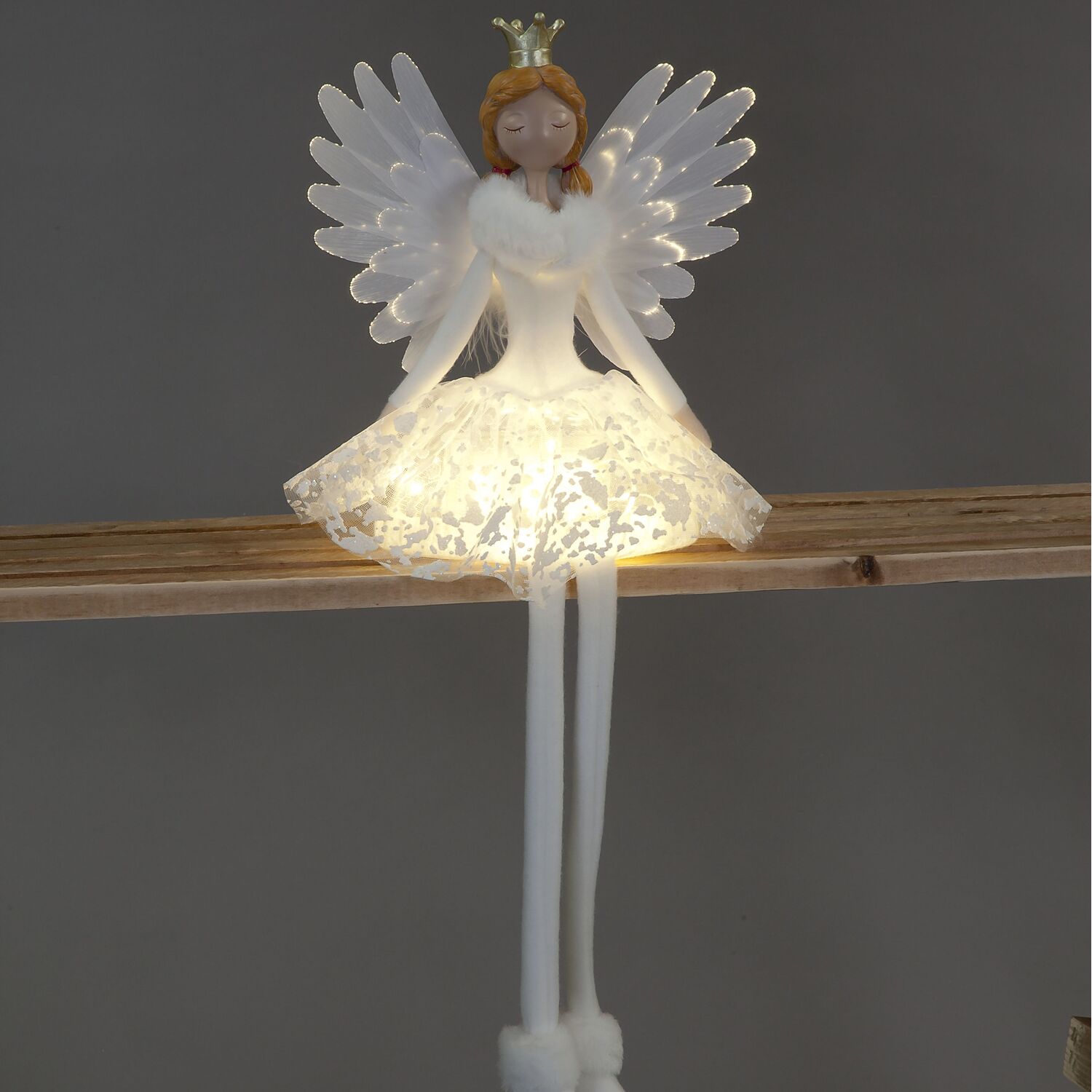 LED Sitting White Angel